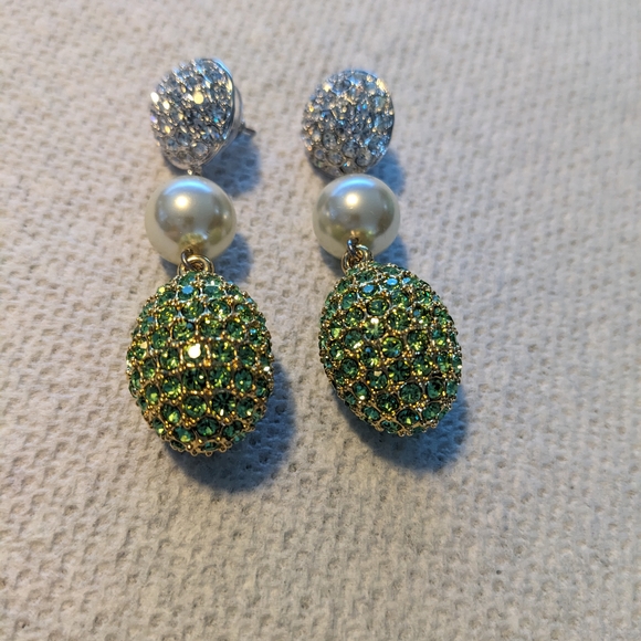 Joan Boyce | Jewelry | Joan Boyce Bright Green Pave Swarovski Crystal ...
